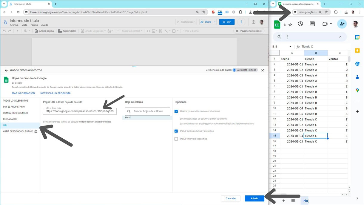 ¿Cómo usar Looker Studio con datos de Google Sheets?