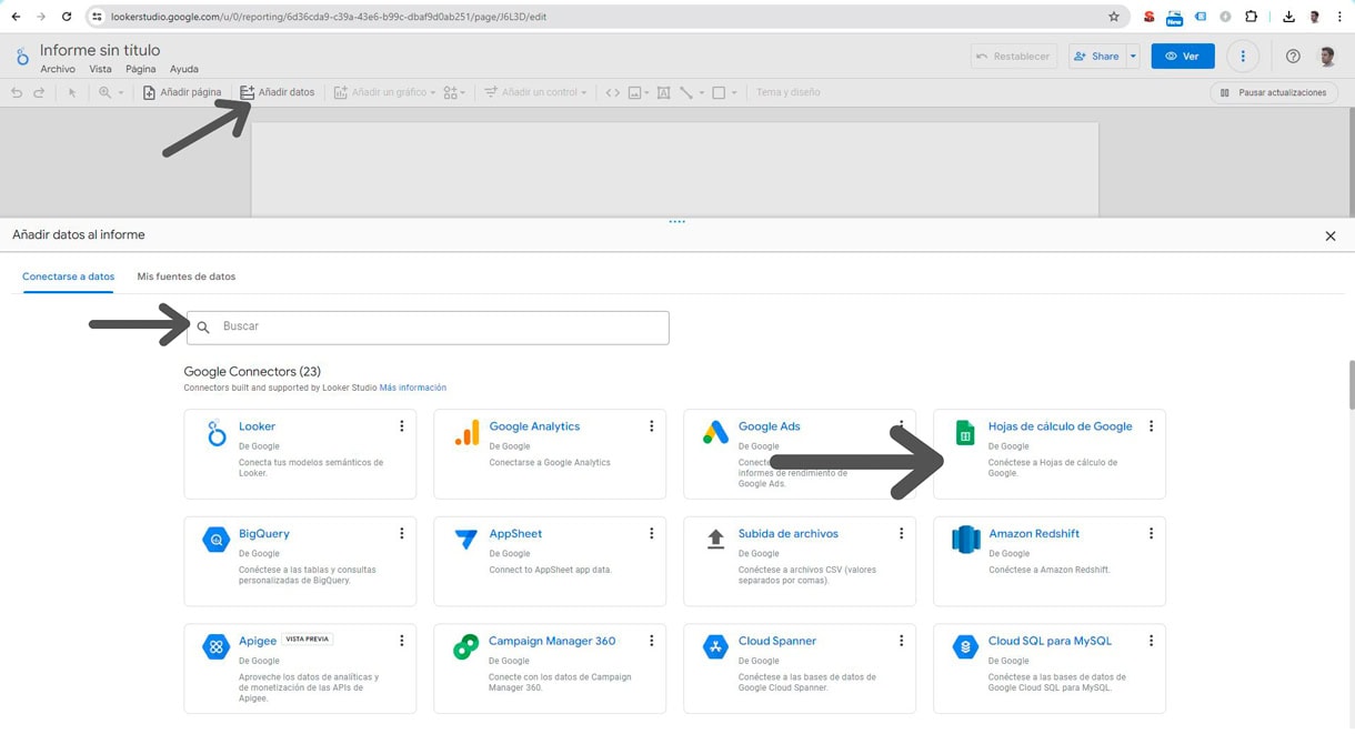¿Cómo usar Looker Studio con datos de Google Sheets?